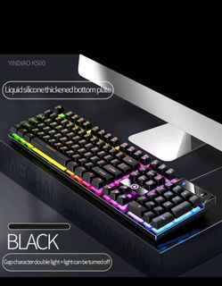 GTX300 LED Gaming Keyboard and Mouse Set Mechanical Keyboard with 7 ...