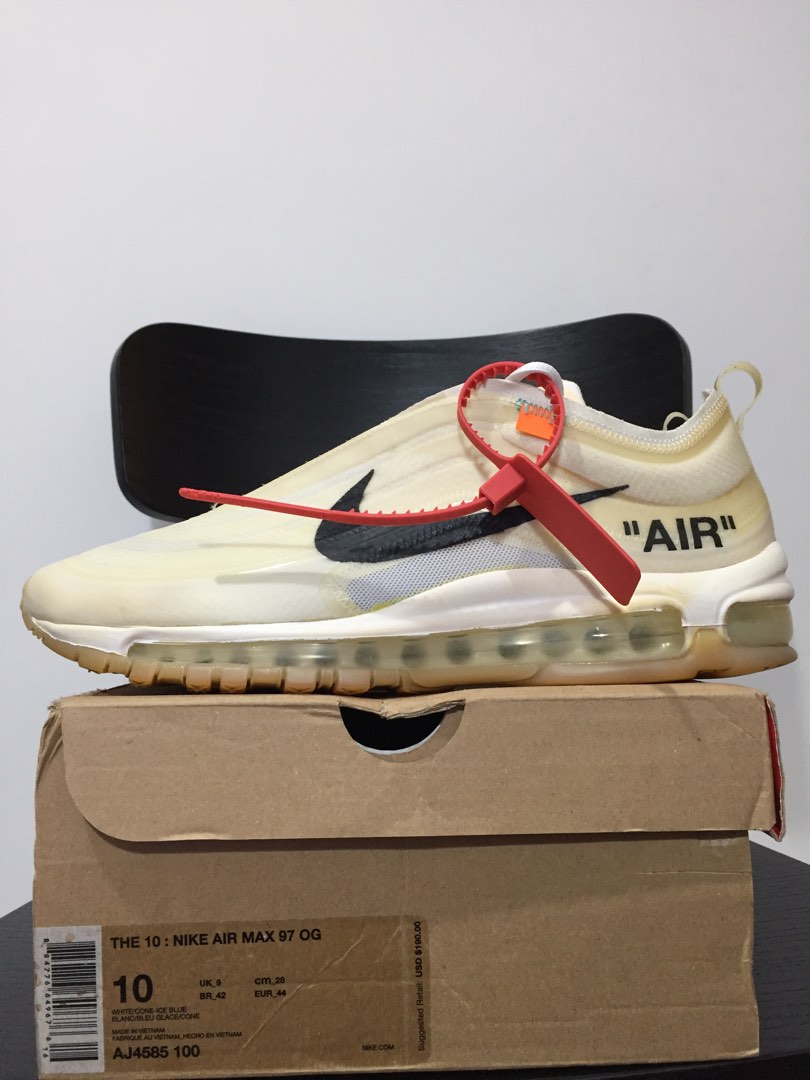 Nike Air Max 97 X Off White The Ten, 他的時尚, 鞋類, 運動鞋、球鞋在旋轉拍賣
