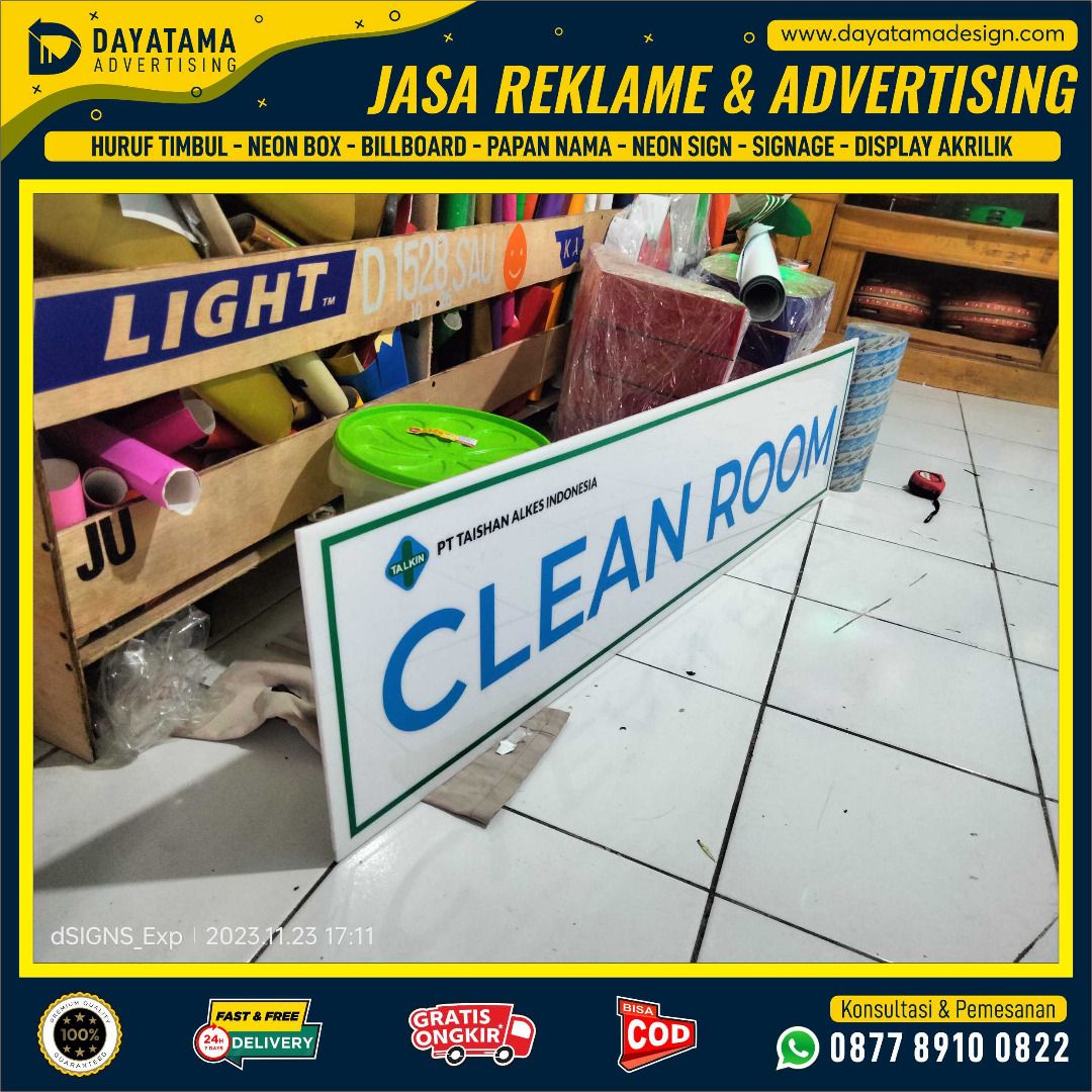 Papan Nama Akrilik/ Papan Nama Kantor/ Cutting Sticker/ 0877 8910 0822 ...