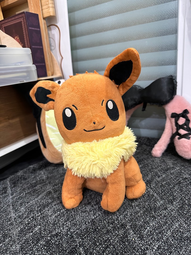 Pokemon - Sitting Eevee Plush, Hobbies & Toys, Toys & Games on Carousell