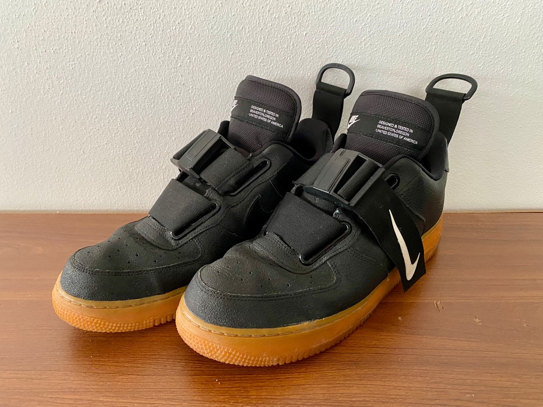 preowned Nike Air Force 1 AF1 Utility Low Black Limited Edition, Men's ...