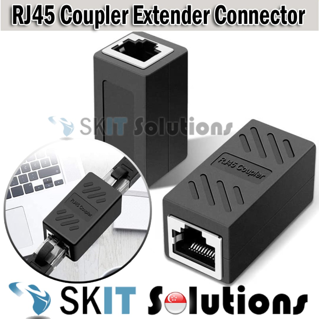 RJ45 Coupler Plug Jack Ethernet Extender Joint Connector in-Line Female ...