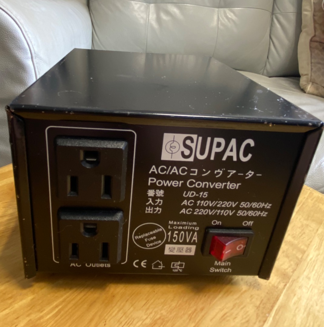 SUPAC Power Converter 變壓器 UD-15, 家庭電器, 轉插器及插頭 - Carousell