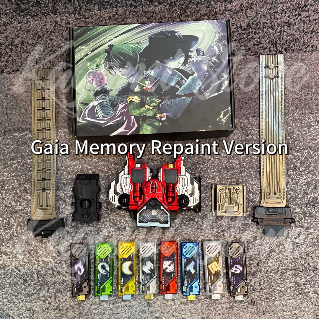 W Double Driver Repaint Gaia Memory Kamen Rider W, Hobbies & Toys, Toys ...