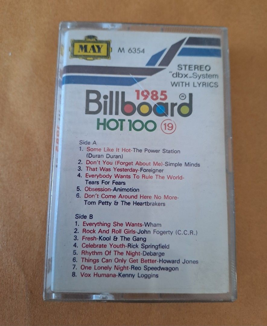 1985 Billboard Hot 100 cassette tape, Hobbies & Toys, Music & Media ...