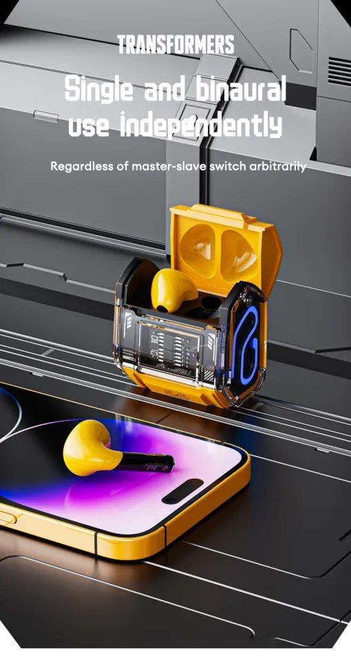 全新 Transformers MG-C03 變形金剛真無線藍牙耳機 黃色 大黃蜂 Bumblebee / 紅色 柯柏文 Optimus ...