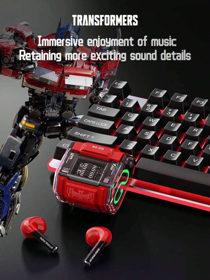 全新 Transformers MG-C03 變形金剛真無線藍牙耳機 黃色 大黃蜂 Bumblebee / 紅色 柯柏文 Optimus ...