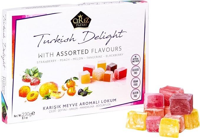 土耳其軟糖 Turkish Delight Box 禮盒裝 送禮 多款可選 辦公室 小食 零食代購 英國代購, 嘢食 & 嘢飲, 禮品籃和禮籃 ...