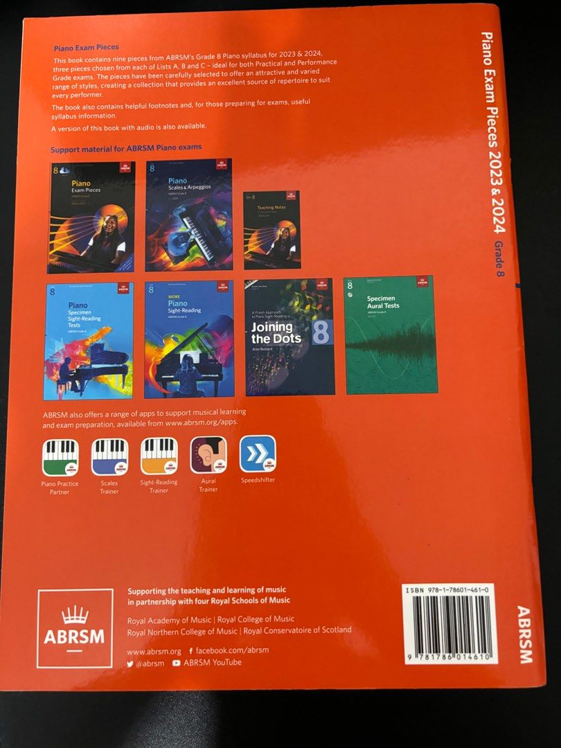 ABRSM Grade 8 Piano Exam Pieces 2023 & 2024, Hobbies & Toys, Music & Media, Music Scores on ...