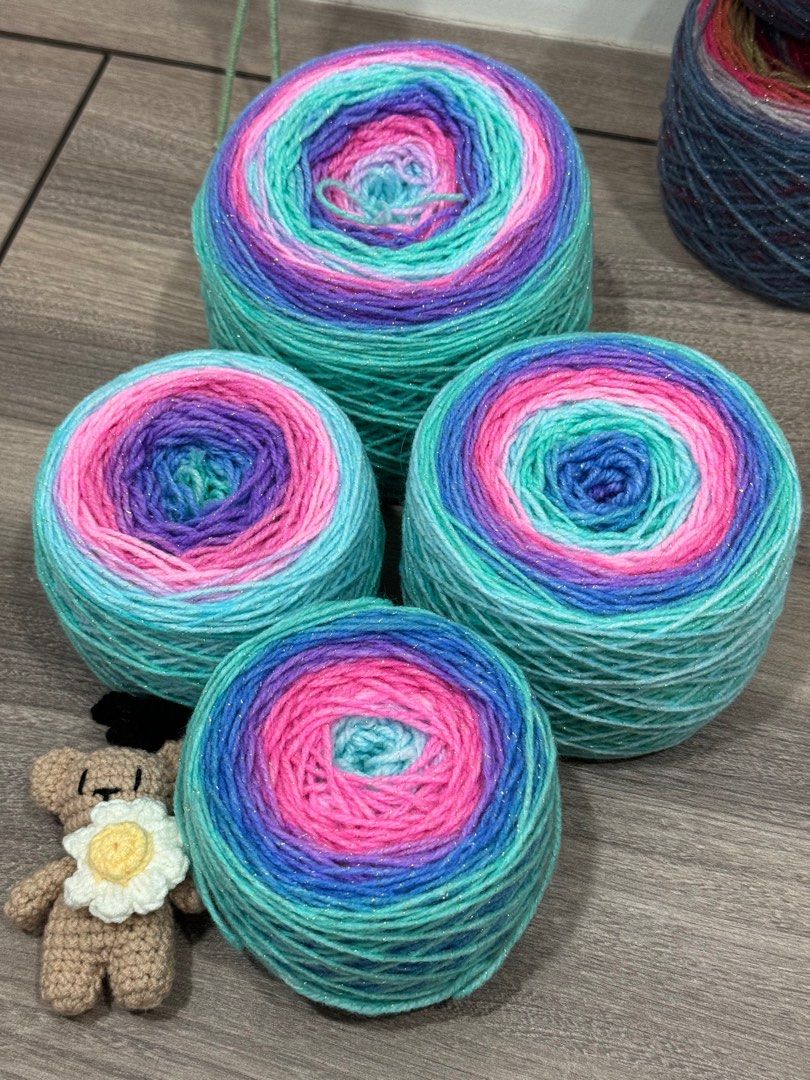 Acrylic Sparkle Cake Yarn. Mandala lion brand, Hobbies & Toys ...