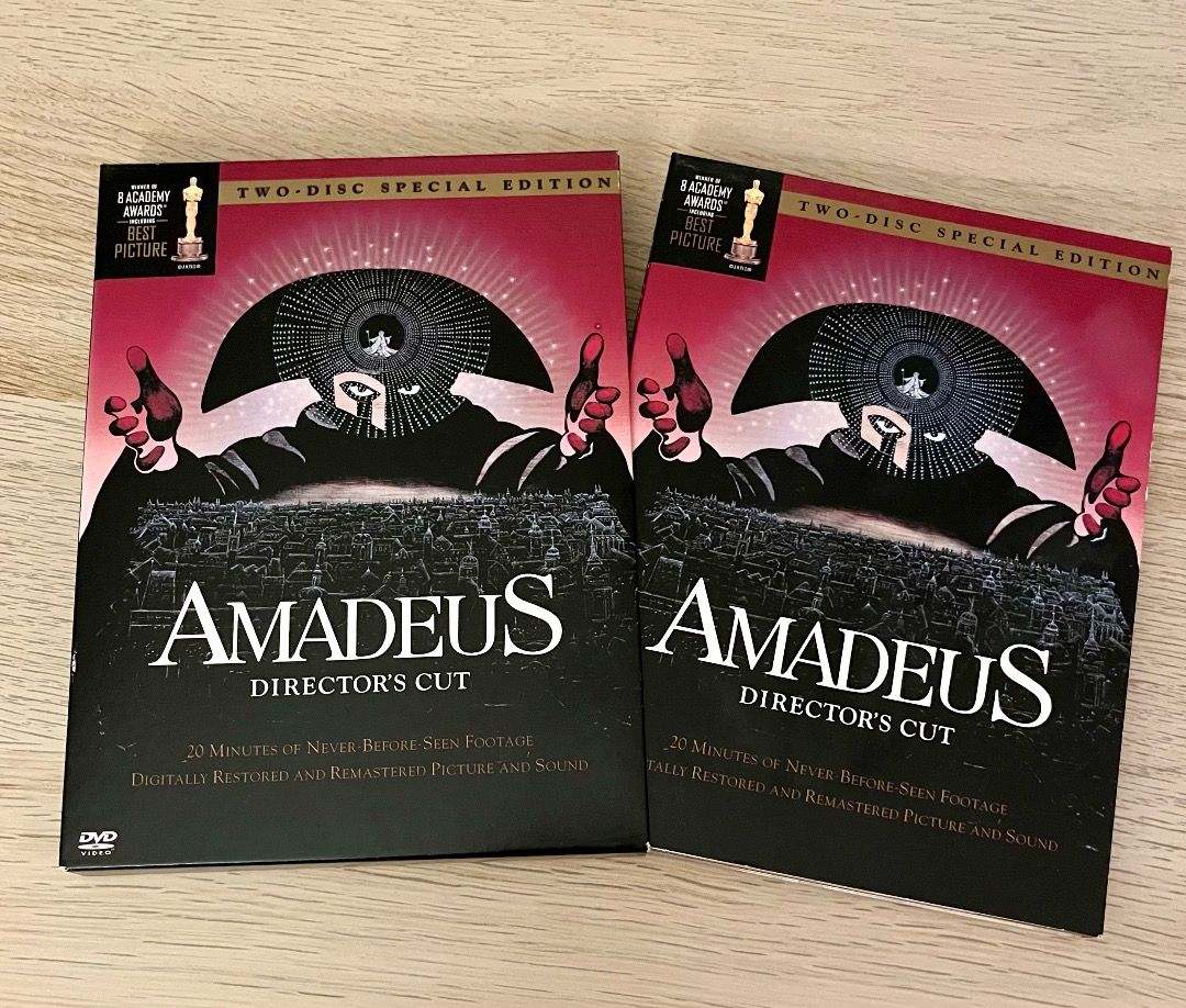AMADEUS Director's Cut 阿瑪迪斯DVD 雙碟特別版 原裝正版, 書籍、休閒與玩具, 樂器、音樂相關, CD、DVD在旋轉拍賣