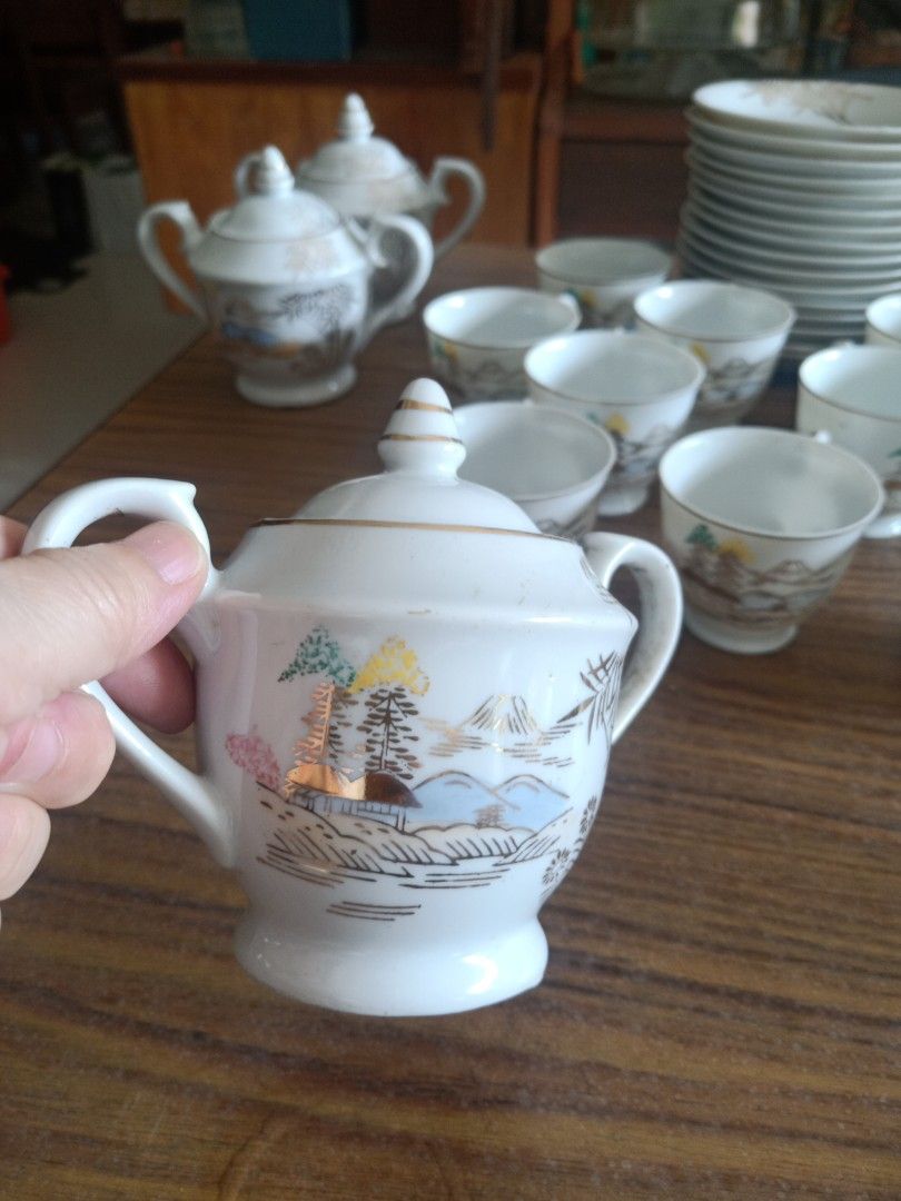 Antique vintage Japan Geisha porcelain egg shell tea sets, Hobbies ...