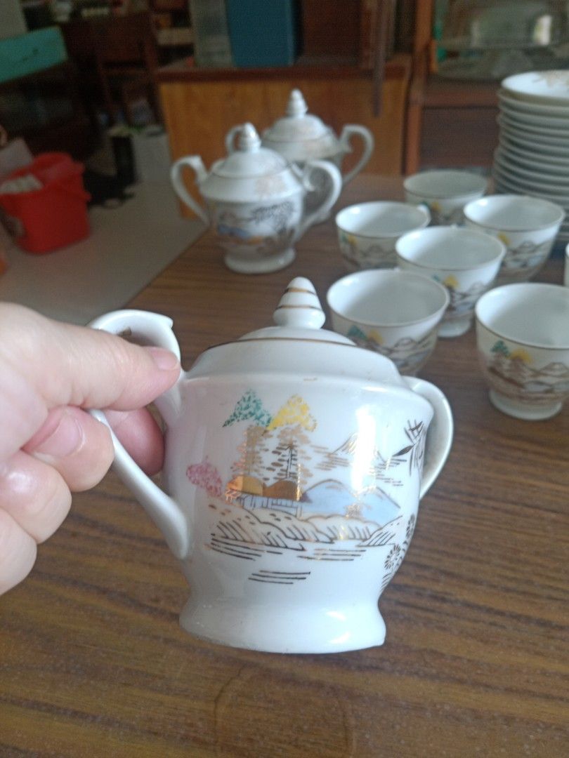 Antique vintage Japan Geisha porcelain egg shell tea sets, Hobbies ...