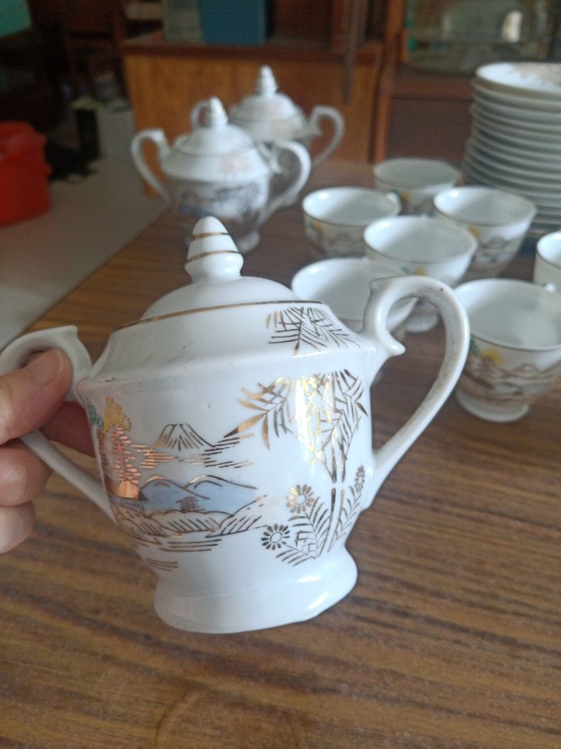 Antique vintage Japan Geisha porcelain egg shell tea sets, Hobbies ...