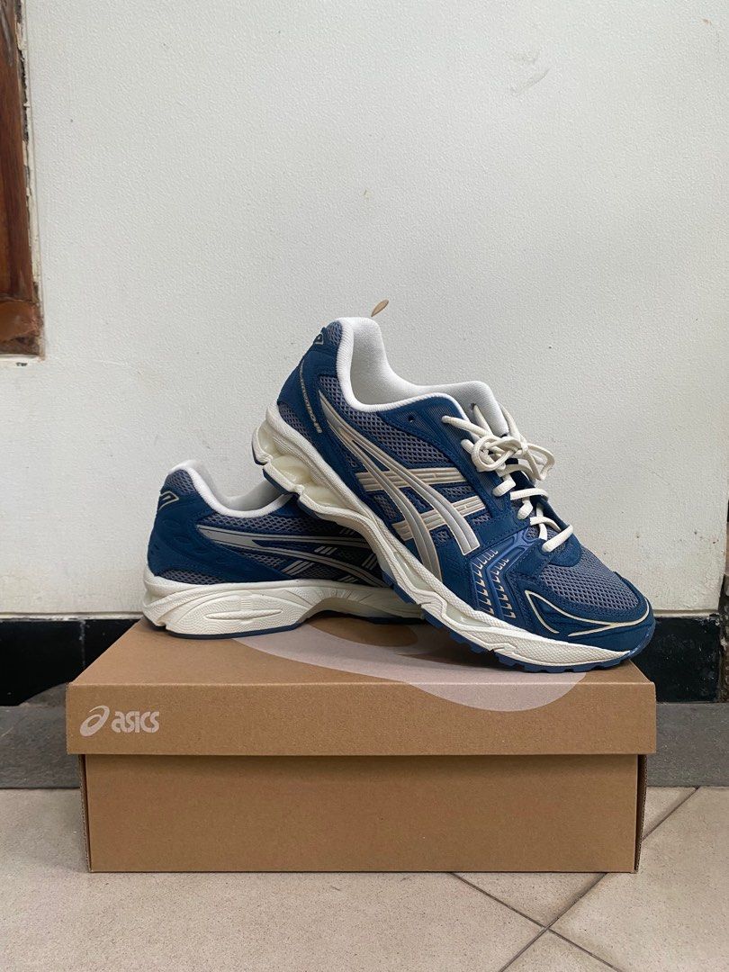 Asics Gel Kayano 14 Dark Pewter Grey, Fesyen Pria, Sepatu , Sneakers di ...