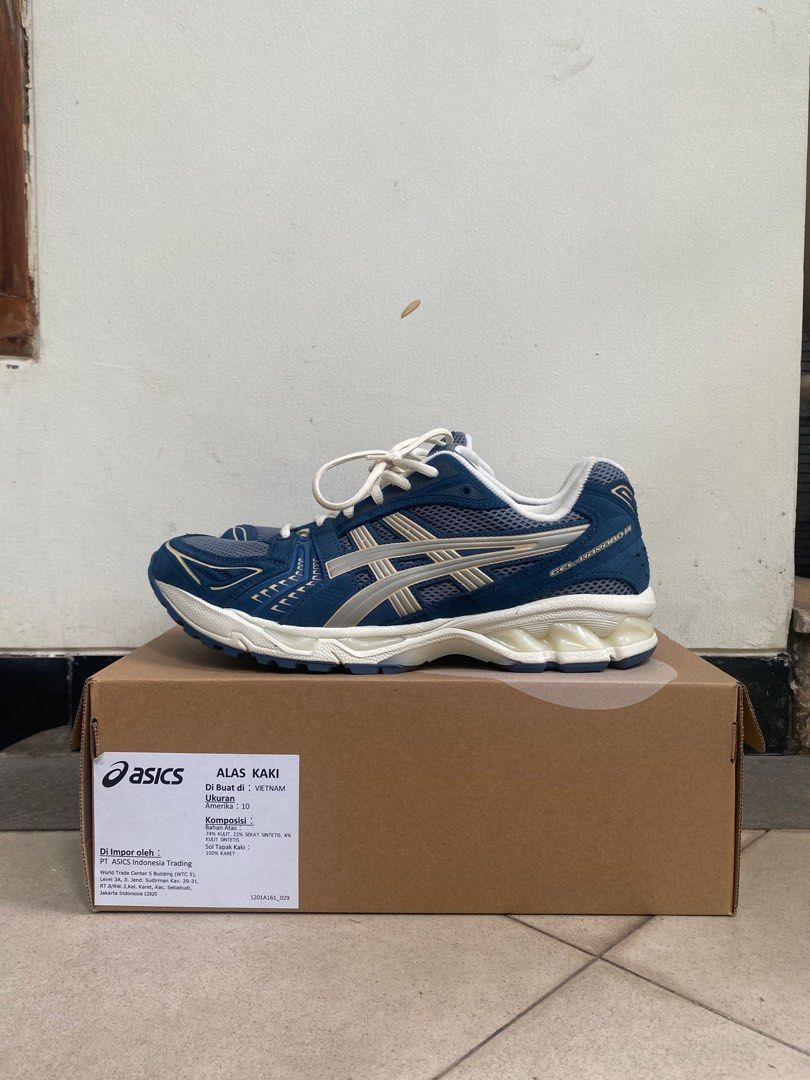 Asics Gel Kayano 14 Dark Pewter Grey, Fesyen Pria, Sepatu , Sneakers di ...