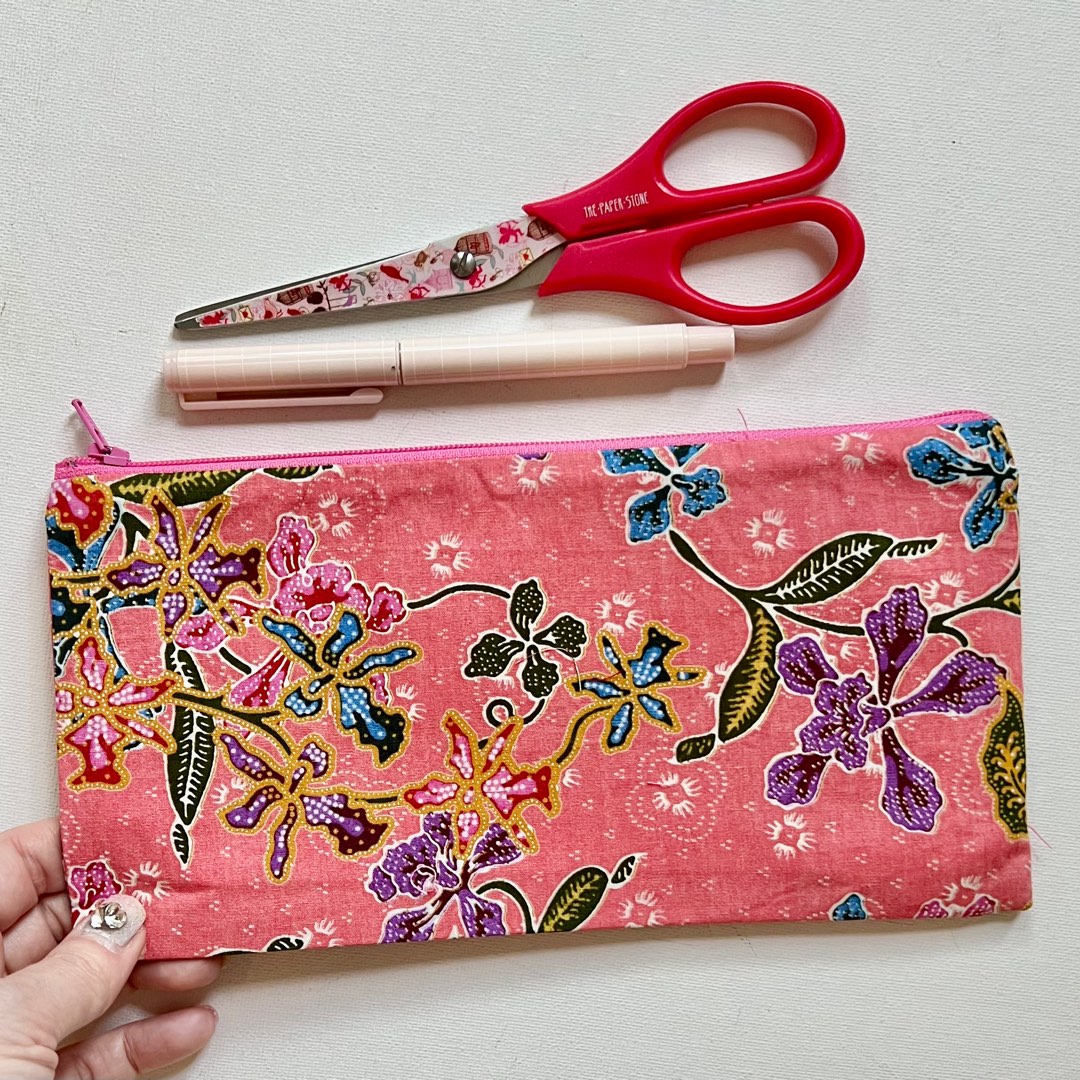 Batik Pencil Case / Cosmetic Pouch Handmade in Singapore, Women's ...