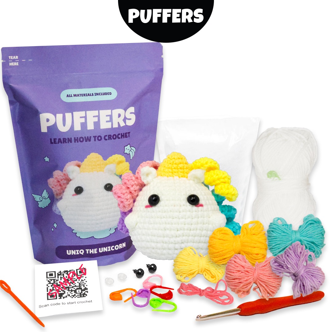 Beginners Crochet DIY Kit Amigurumi Animal Yarn Knitting Crochet Starter Kit Easy-to-follow-Uniq ...