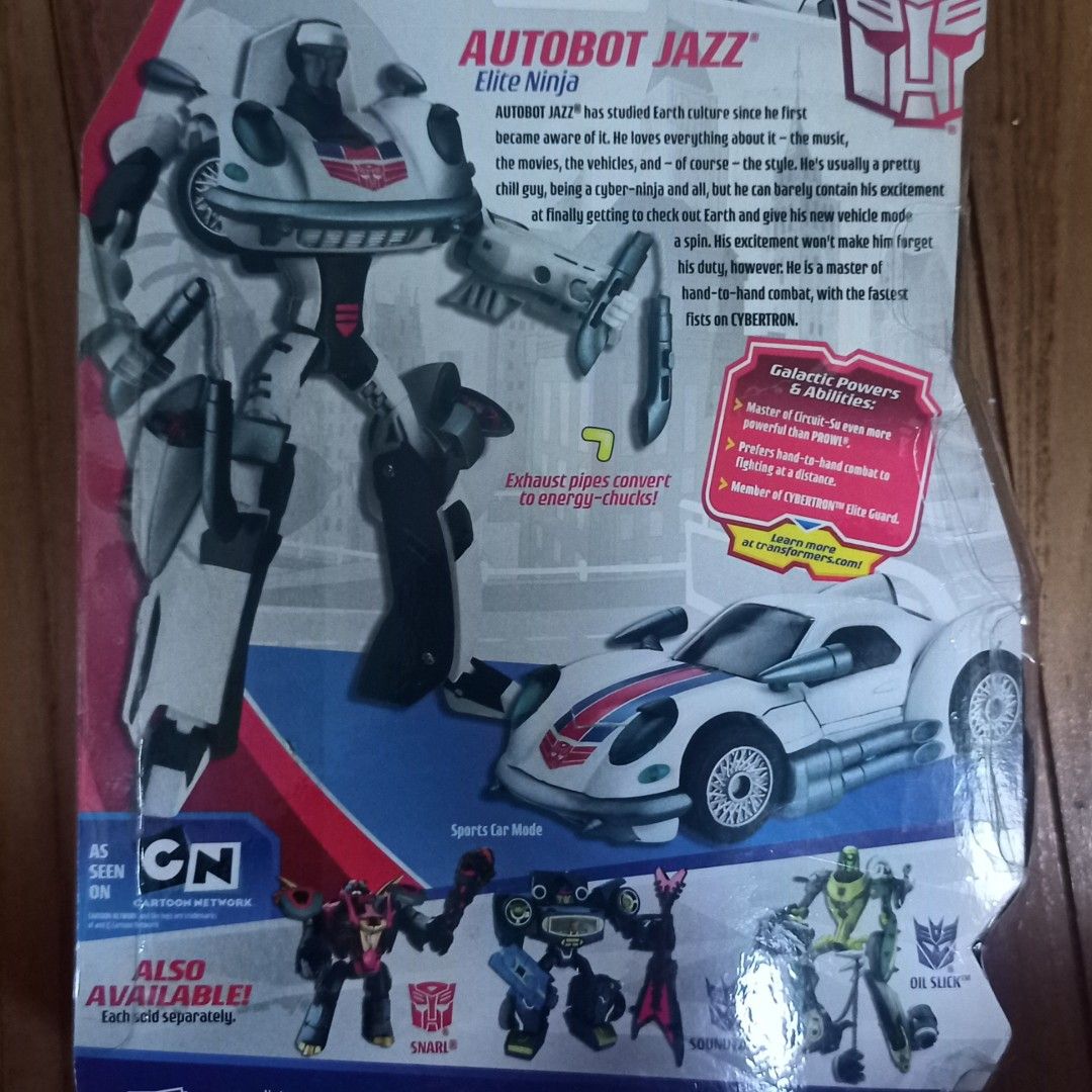 BIB Autobot Jazz TF Animated Deluxe class toy transformers, Hobbies ...