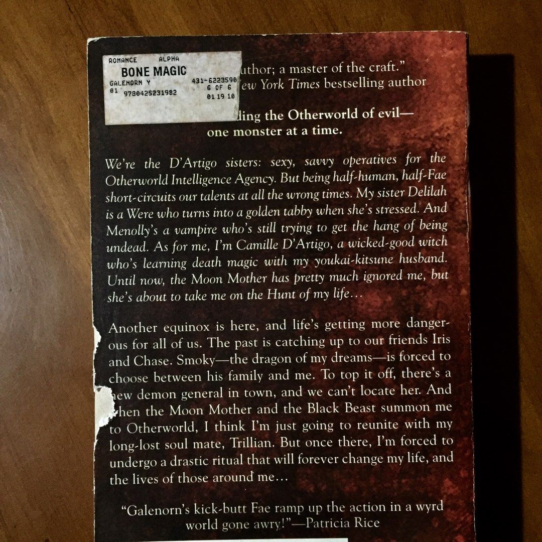 Bone Magic by Yasmine Galenorn (Sisters of the Moon / Otherworld Series / Vampires / Fae ...