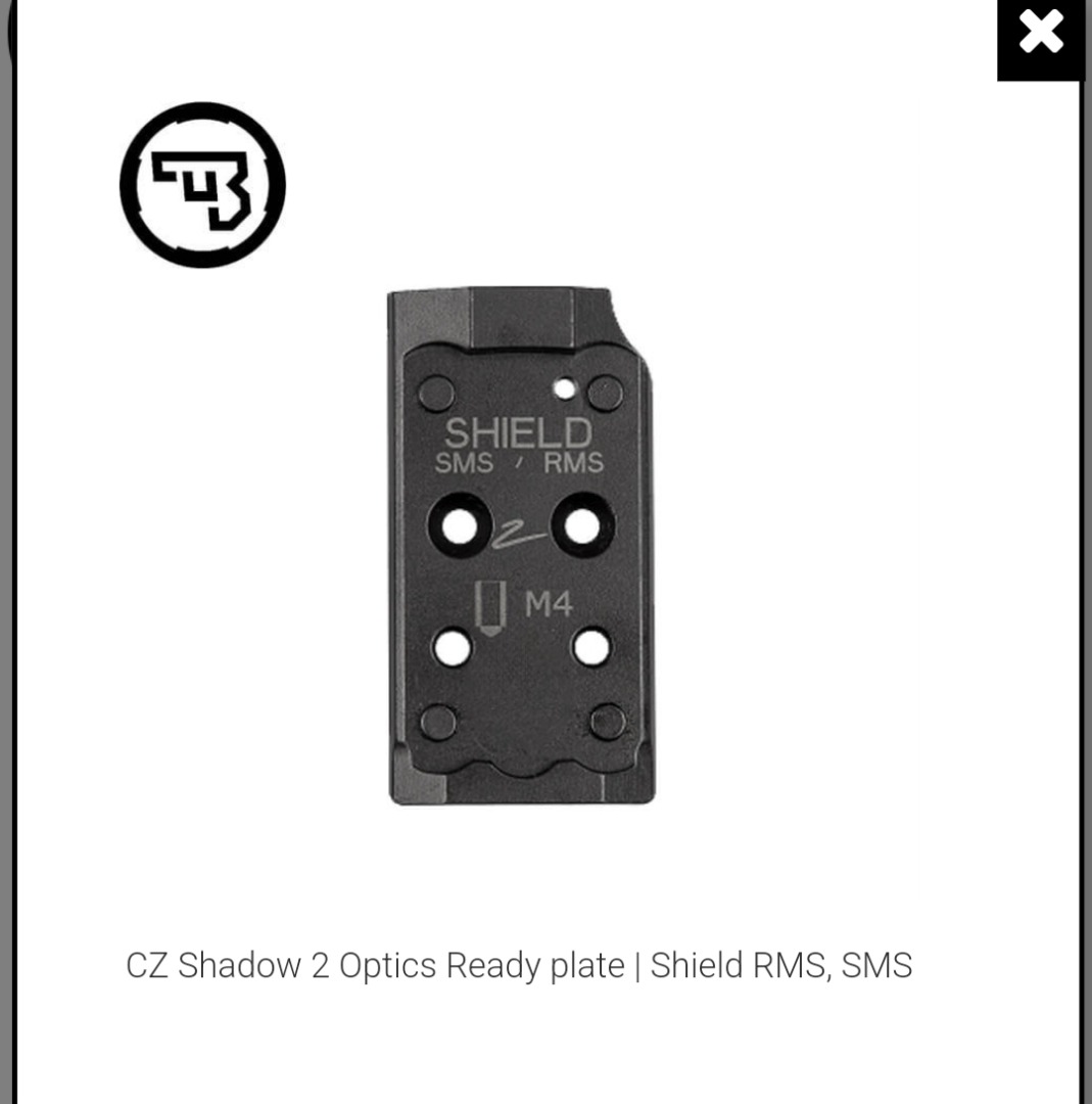 CZ Shadow 2 Optic Ready Shield RMS and Shield SMS footprint, Everything ...