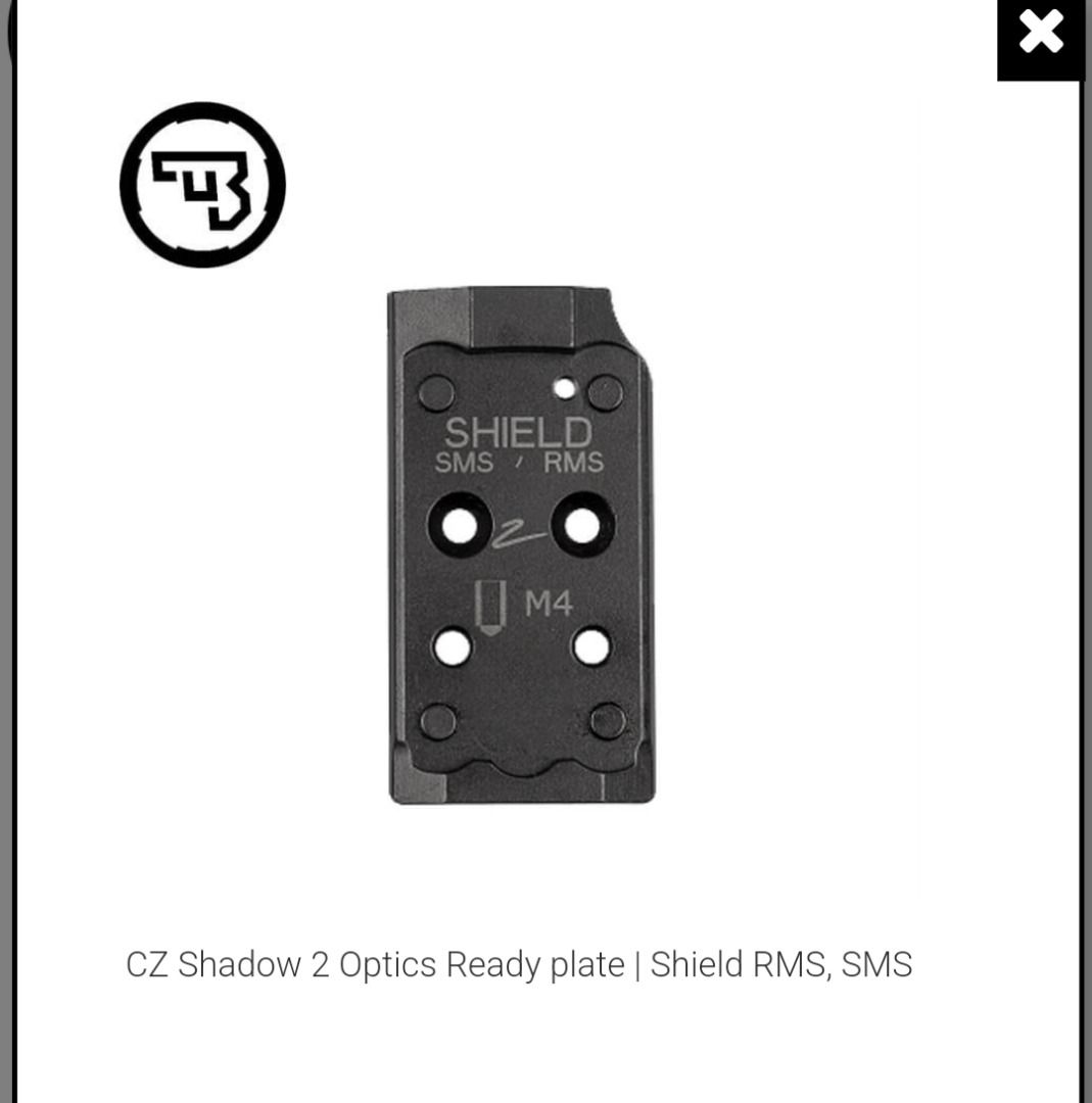 CZ Shadow 2 Optic Ready Shield RMS and Shield SMS footprint, Everything ...