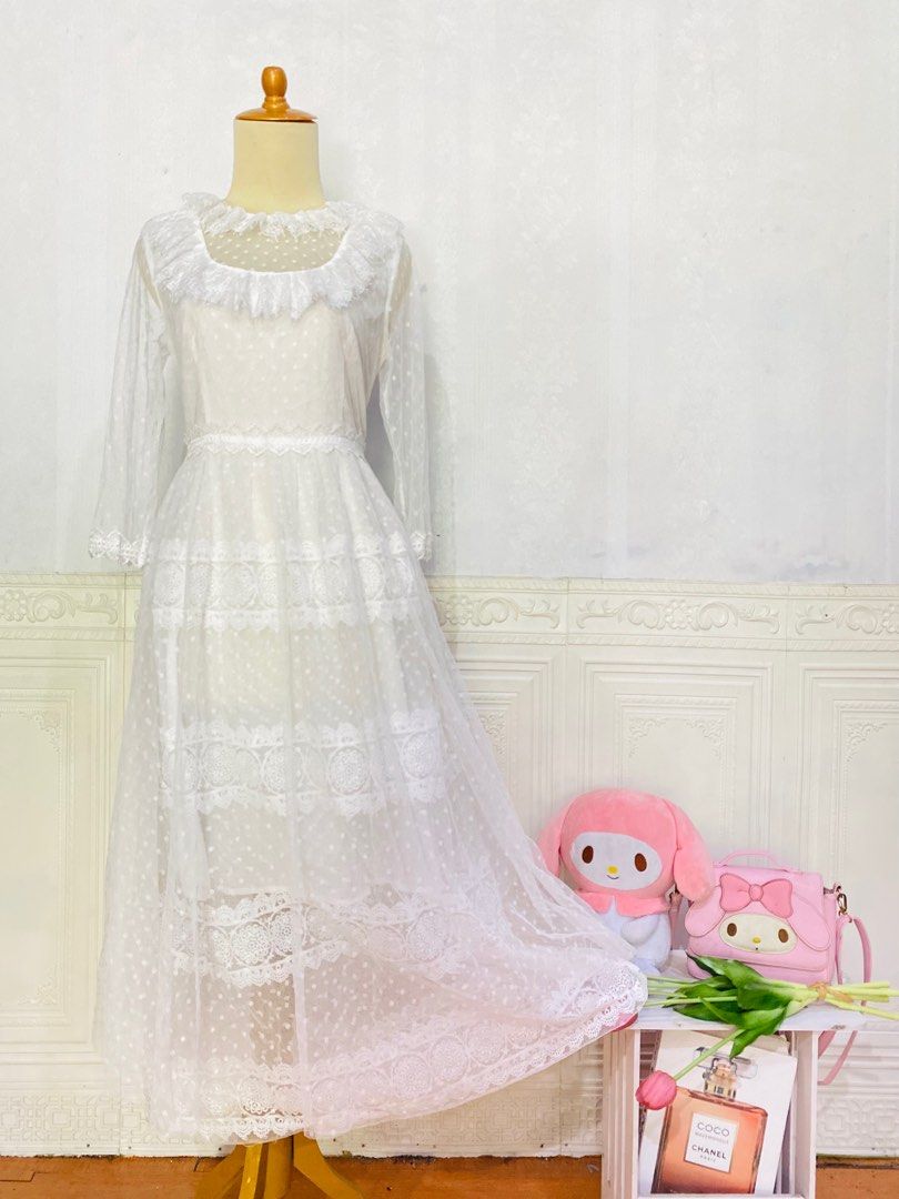 Dress vintage noni belanda / gaun victoria vintage lace / baju lebaran ...