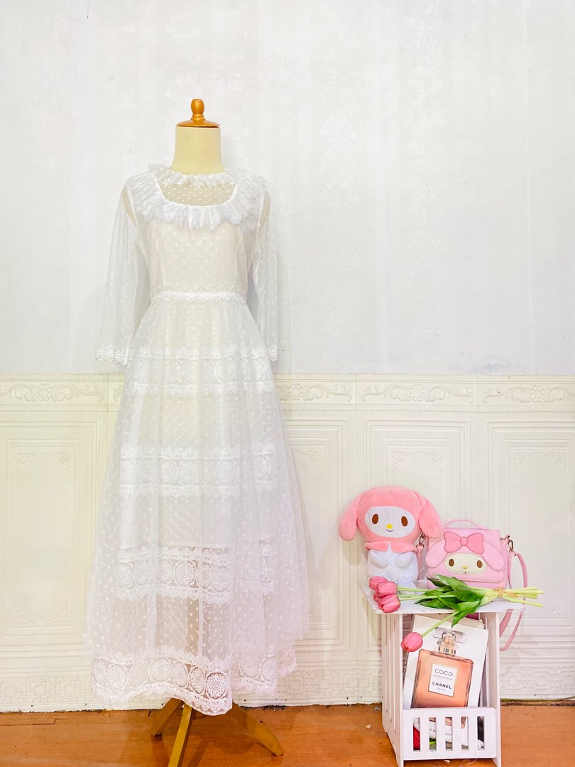 Dress vintage noni belanda / gaun victoria vintage lace / baju lebaran ...