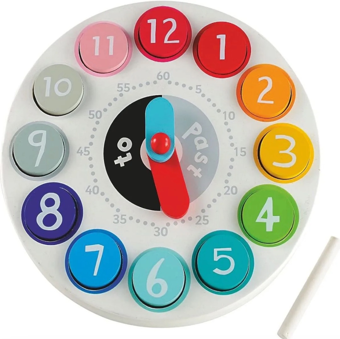 ELC Wooden Teaching Clock - Mainan Edukasi Jam Kayu Anak, Bayi & Anak ...