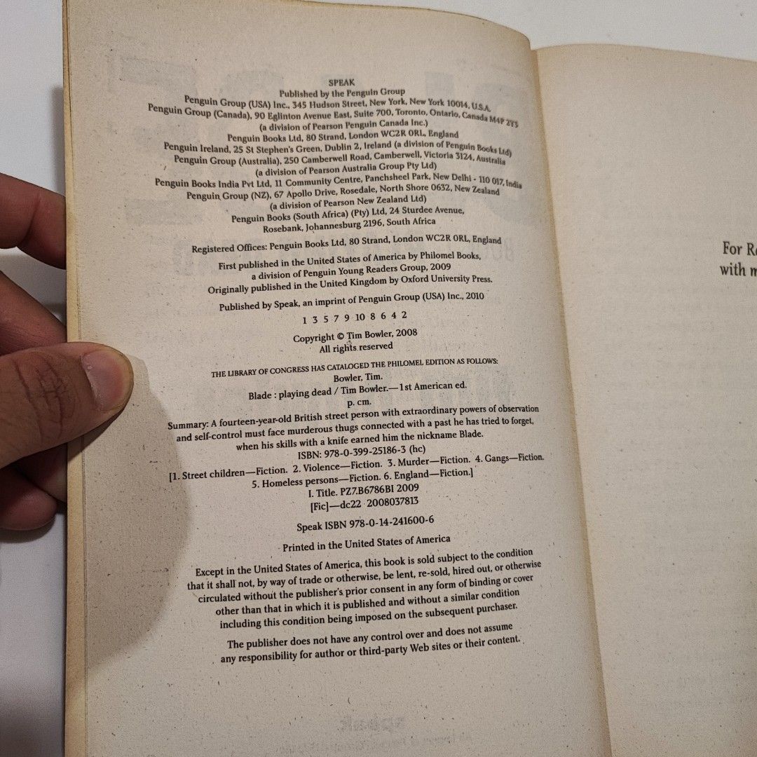 (ENG) Blade - Playing Dead Book 1, Hobbies & Toys, Books & Magazines ...