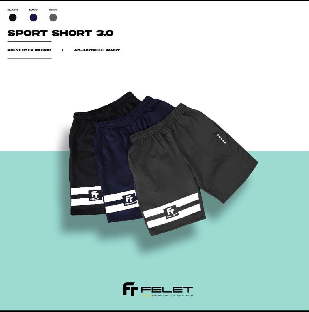 FELET SPORT SHORT 2.0/3.0 Badminton Pants Short Pants Sports Pants ...