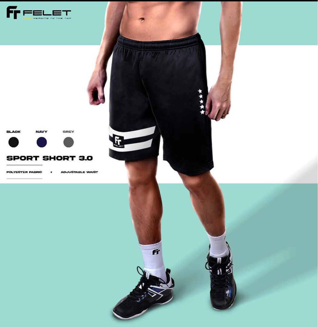 FELET SPORT SHORT 2.0/3.0 Badminton Pants Short Pants Sports Pants ...