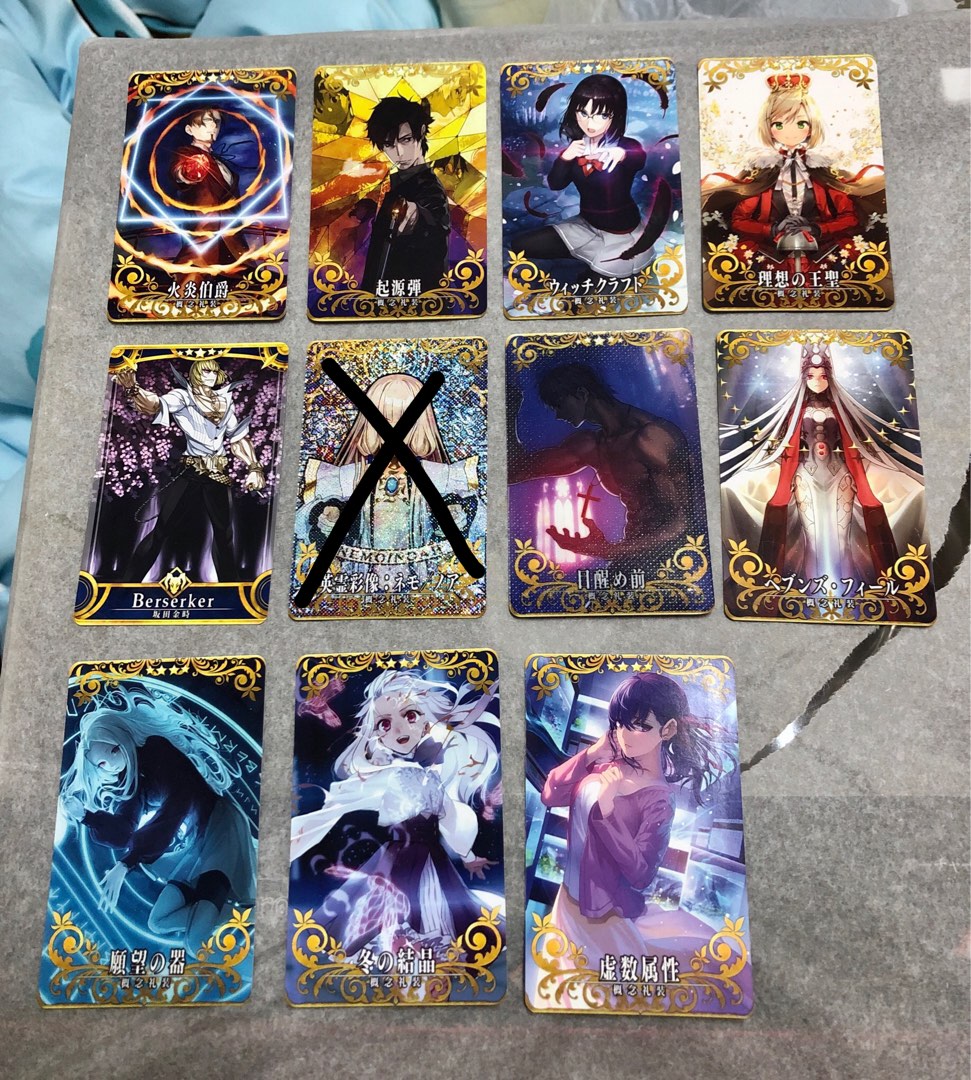 Fgo arcade 街機卡 fate grand order 禮裝 英靈, 興趣及遊戲, 玩具 & 遊戲類 - Carousell