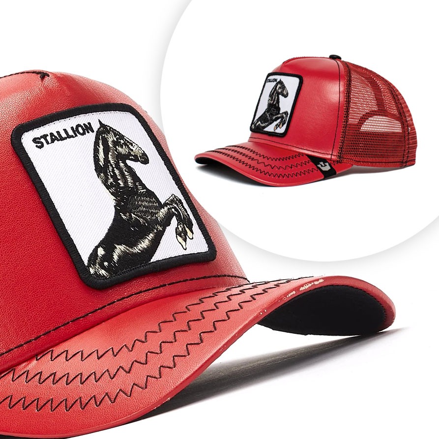 Goorin Bros Cap - Stallion Red Leather, Men's Fashion, Watches ...