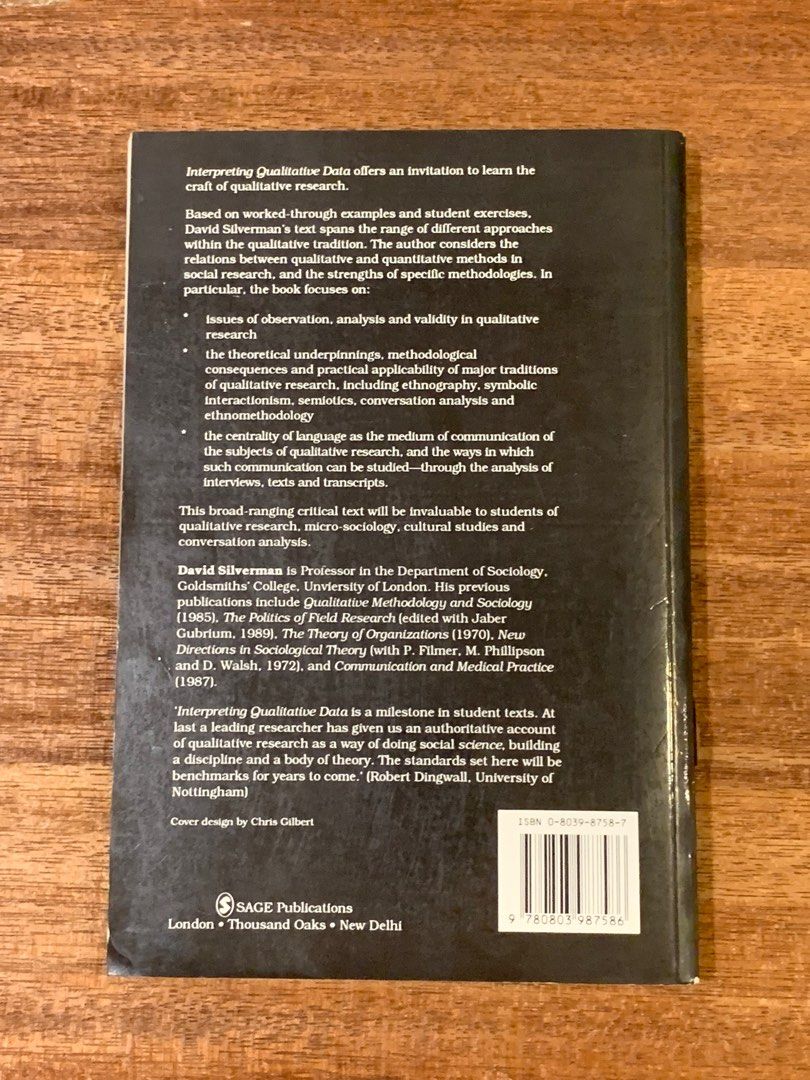 Interpreting Qualitative Data ; Methods for Analysing Talk, Text and ... Interpreting Qualitative Data ; Methods for Analysing Talk, Text and ...