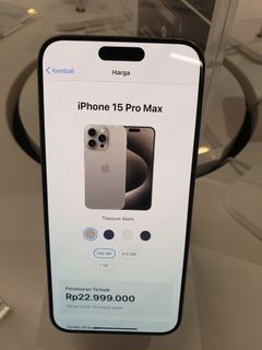 IPhone 15 pro max 256 gb black Titanium resmi, Telepon Seluler & Tablet ...