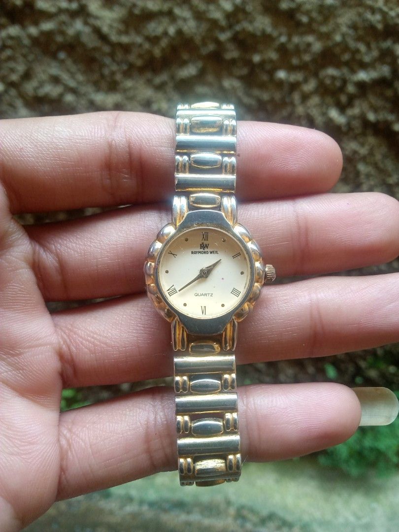 Jam tangan Raymond weil Geneva 18k, Fesyen Wanita, Jam Tangan di Carousell