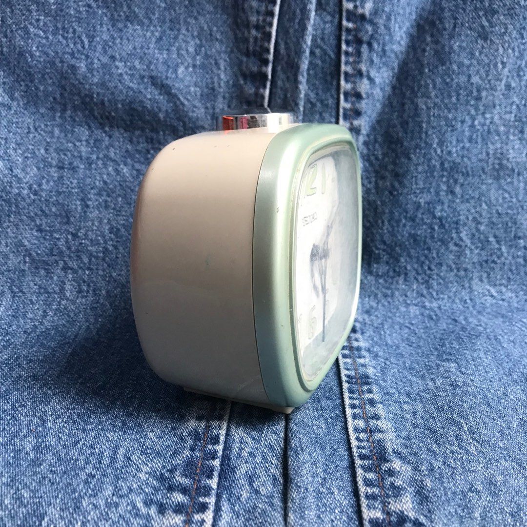 Jam Vintage Seiko Table alarm clock Space age atomic design mid century ...