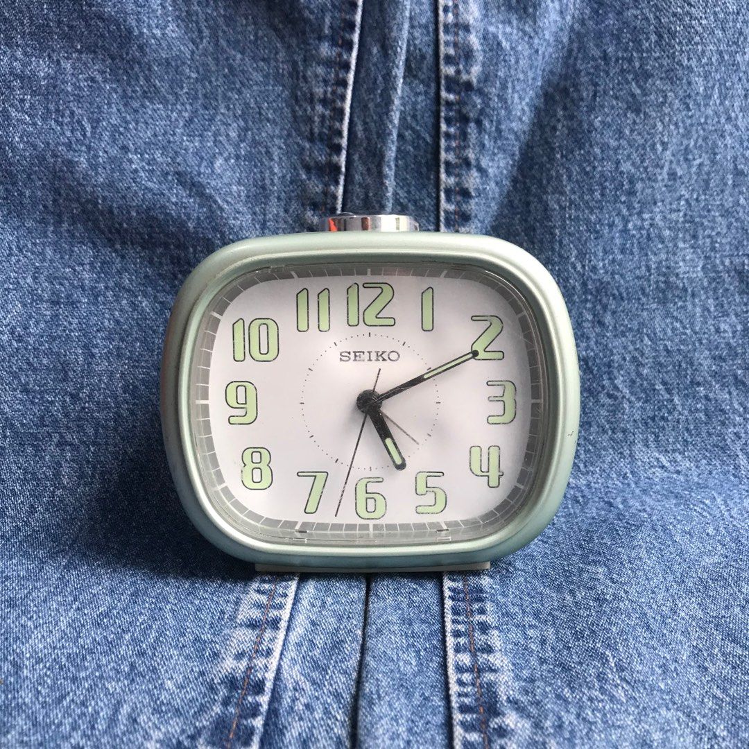 Jam Vintage Seiko Table alarm clock Space age atomic design mid century ...