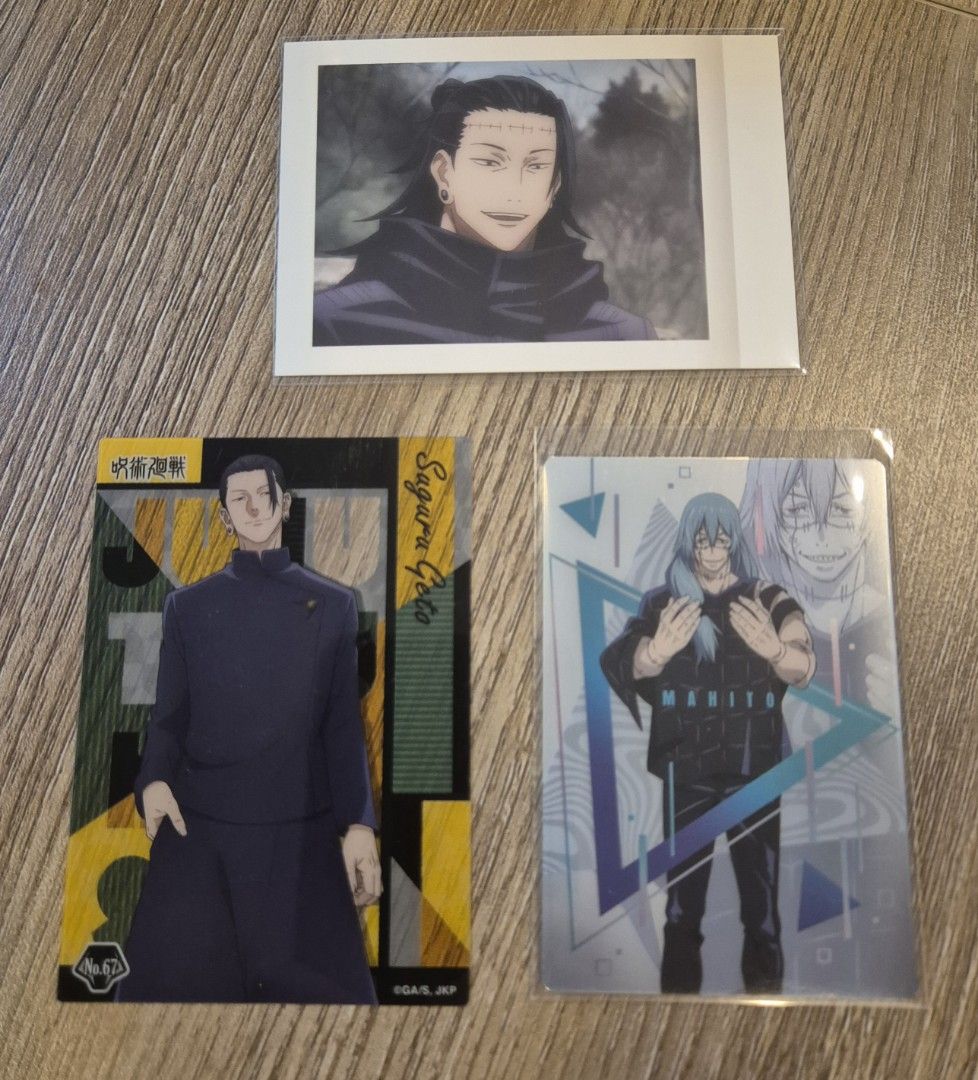 jujutsu kaisen jjk Geto Kenjaku Mahito card set (clear gum card, bandai ...