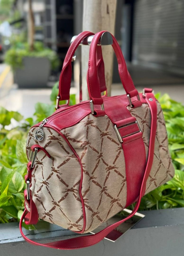 LONGCHAMP MONOGRAM JACQUARD BOSTON BAG, Luxury, Bags & Wallets on Carousell