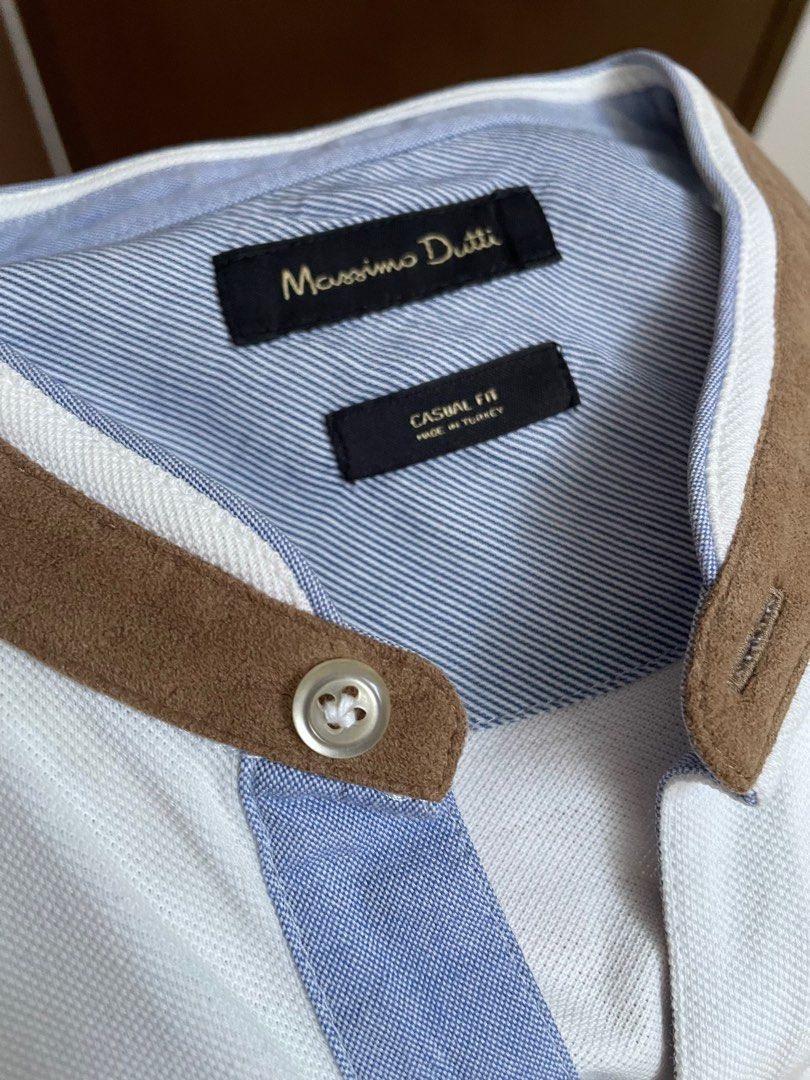 Massimo Dutti White Polo, Men's Fashion, Tops & Sets, Tshirts & Polo ...