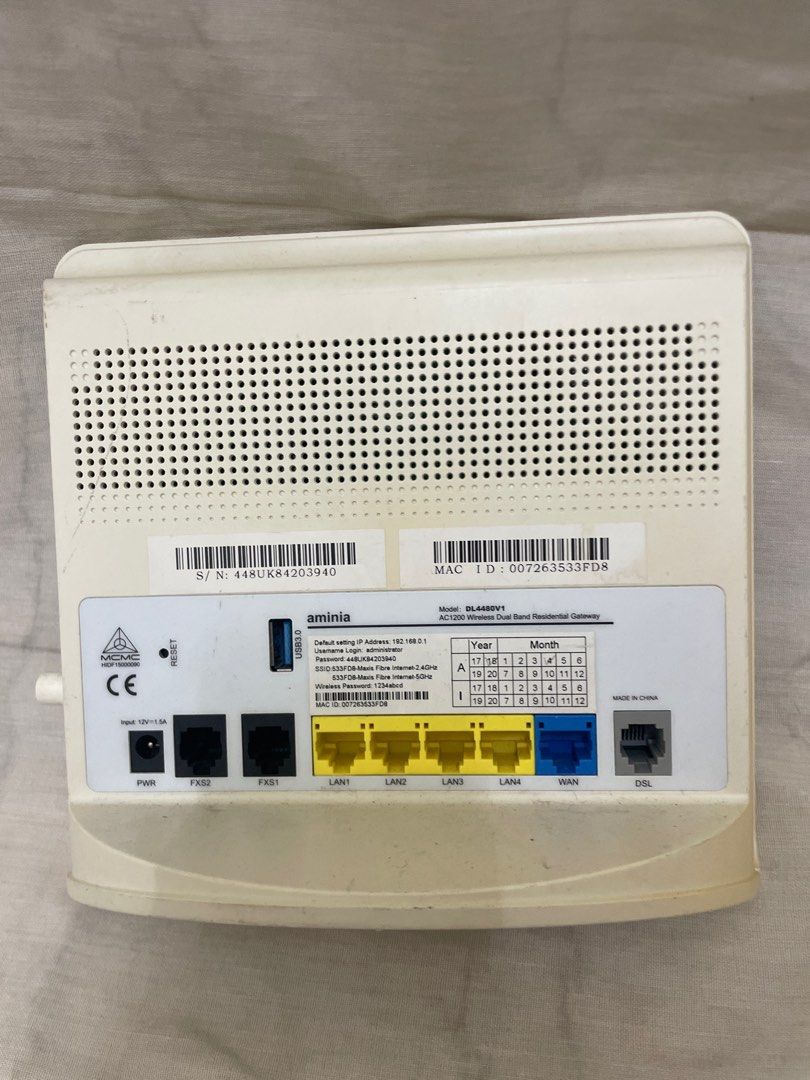 Maxis Router Ac1200 Wireless Dual Band Residential Gateway Dl4480v1 Computers And Tech Parts