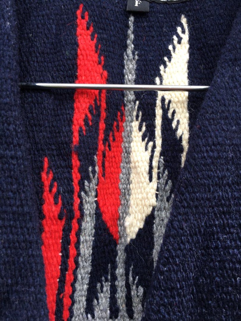 navajo chimayo wool indigo blanket vest, Men's Fashion, Coats, Jackets ...