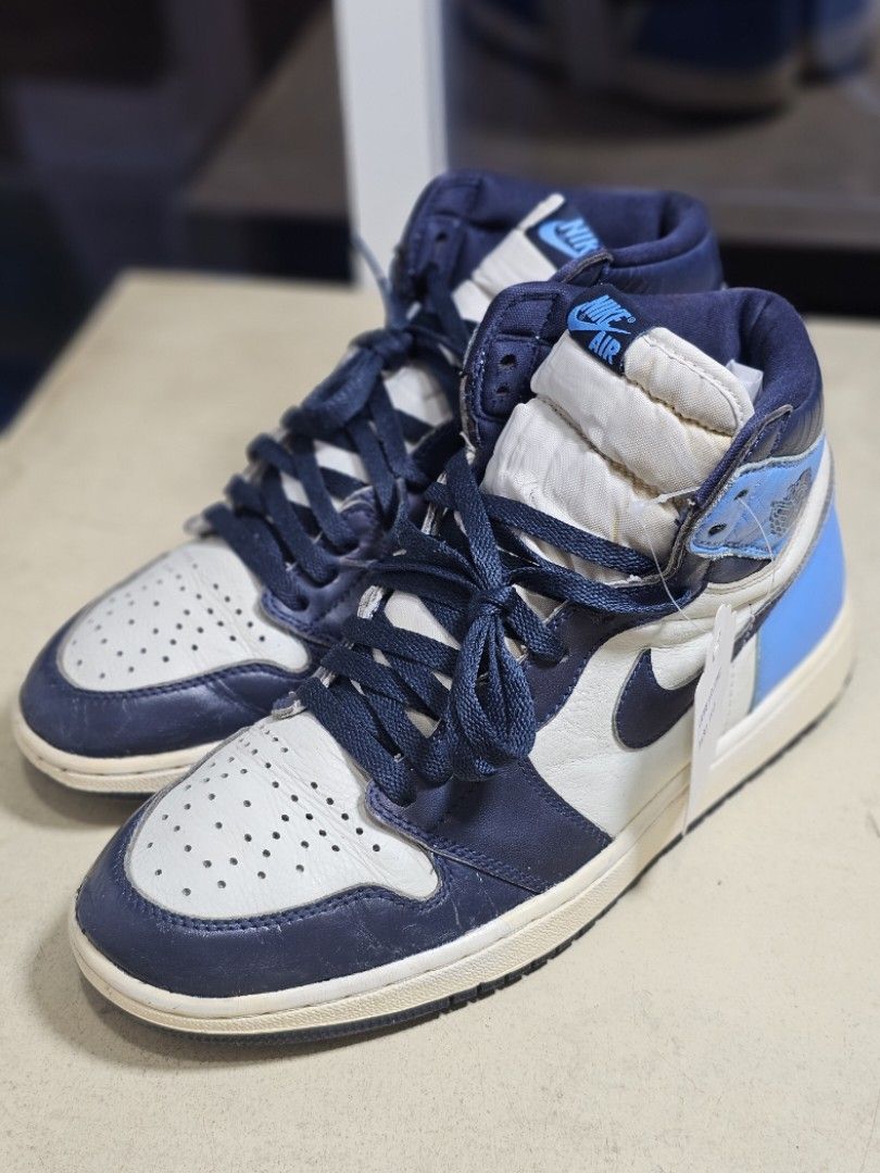 NIKE AIR JORDAN 1 RETRO HIGH OG "OBSIDIAN /UNIVERSITY BLUE", Fesyen ...