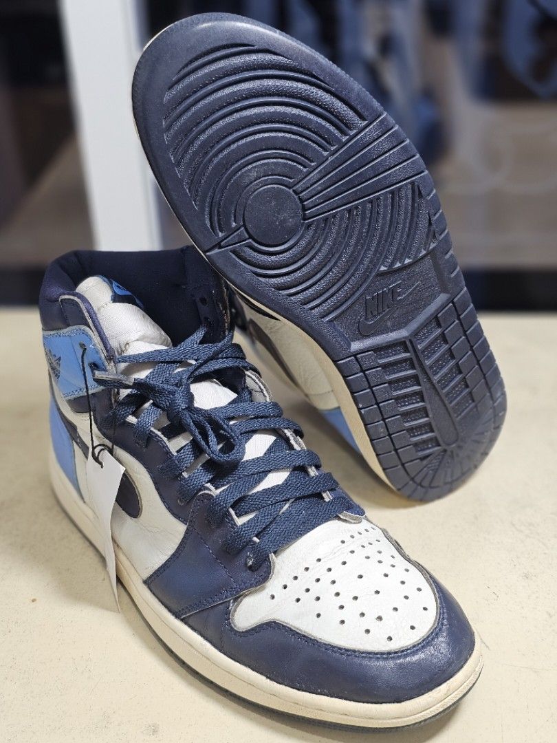 NIKE AIR JORDAN 1 RETRO HIGH OG "OBSIDIAN /UNIVERSITY BLUE", Fesyen ...