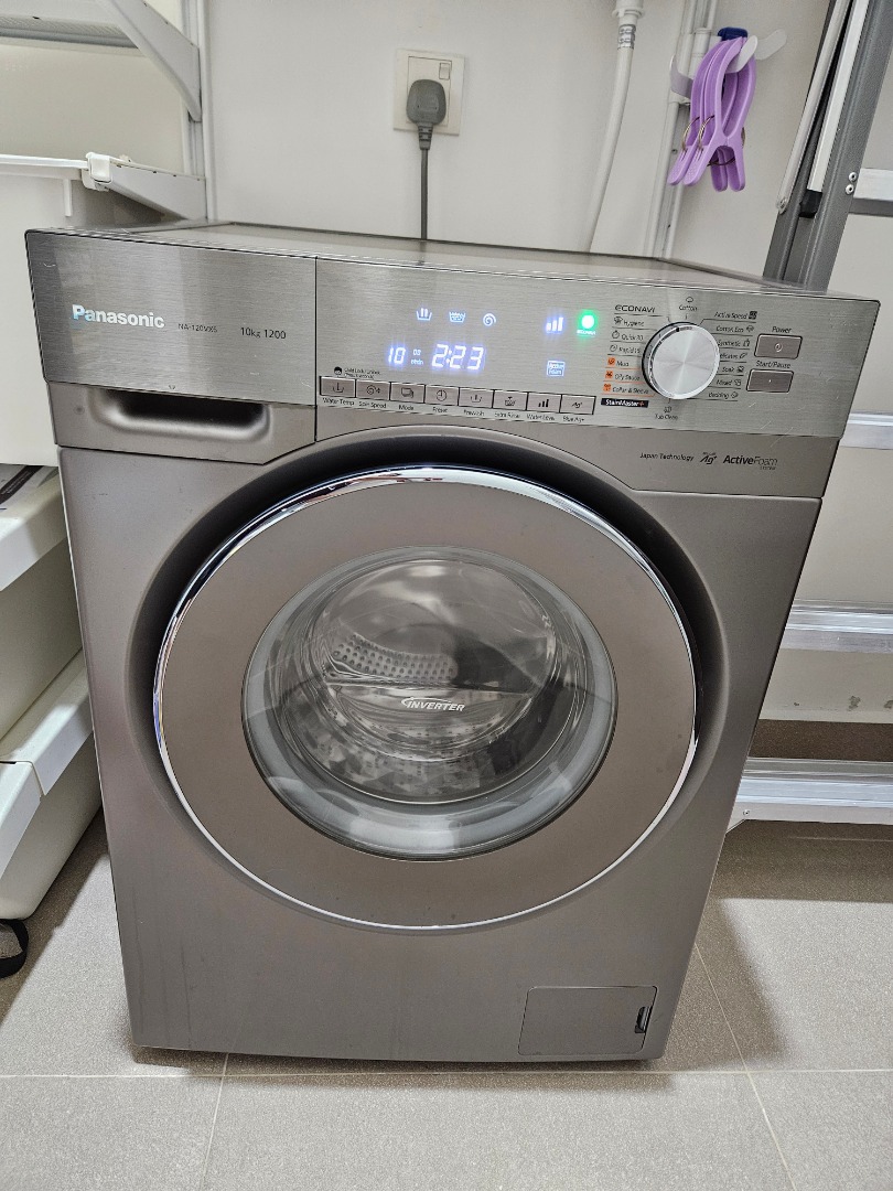 Panasonic Front Loader Washer 10kg 1200rpm, TV & Home Appliances ...
