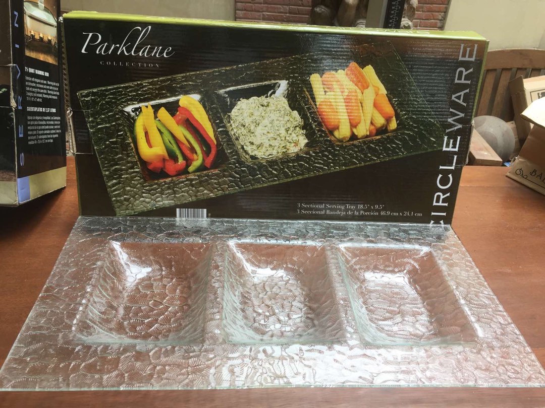 Parklane Glass Food Server, Furniture & Home Living, Kitchenware ...