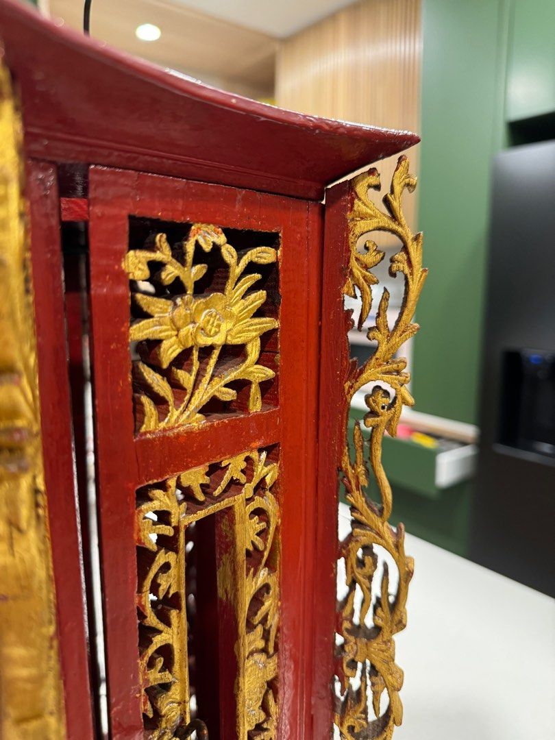 Peranakan wood lantern, Hobbies & Toys, Collectibles & Memorabilia ...