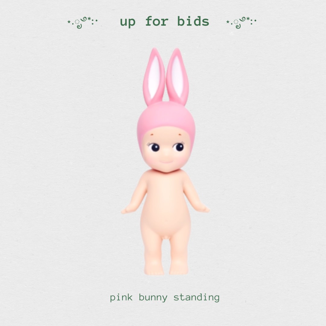 pink bunny standing sonny angel, Hobbies & Toys, Toys & Games on Carousell
